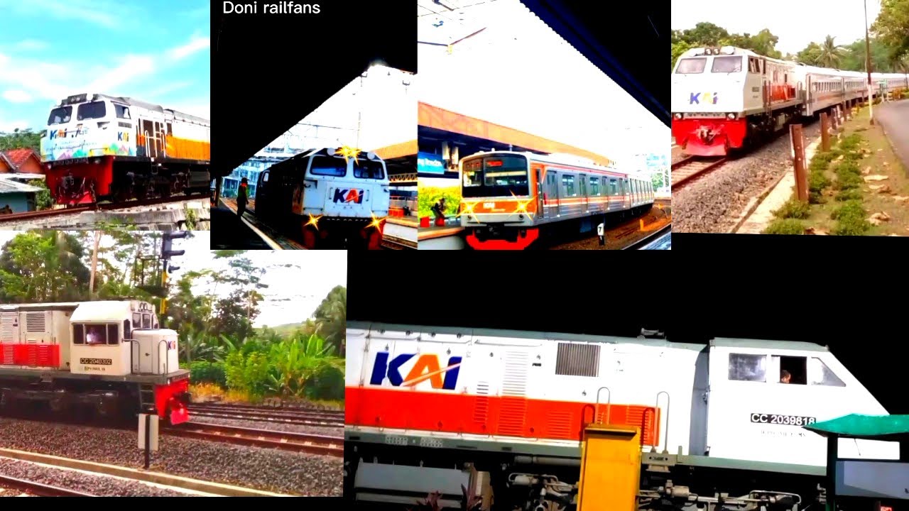 Kompilasi Suara Lokomotif Kereta Api Dan Krl - YouTube