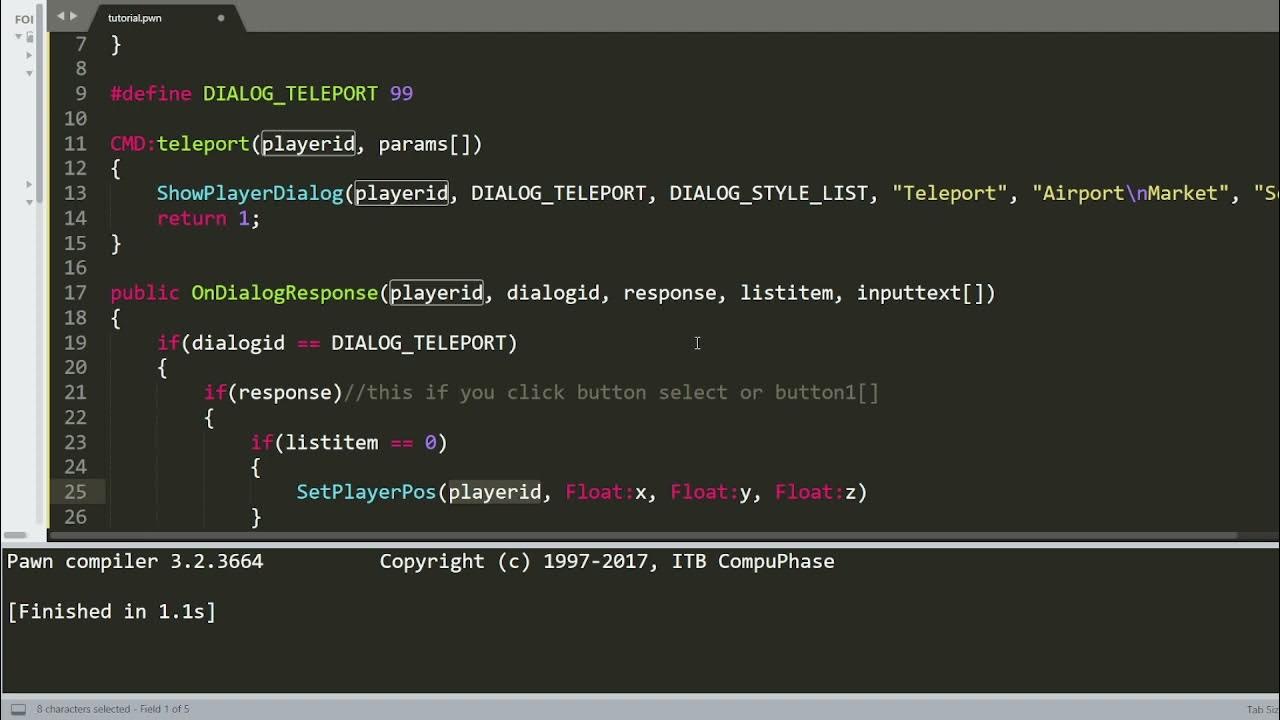 How to use or make dialog style list tutorial samp - YouTube
