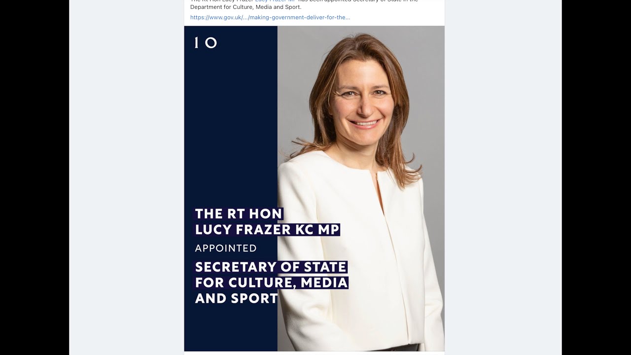 An Important Message for Lucy Frazer MP - Secretary of State for ...