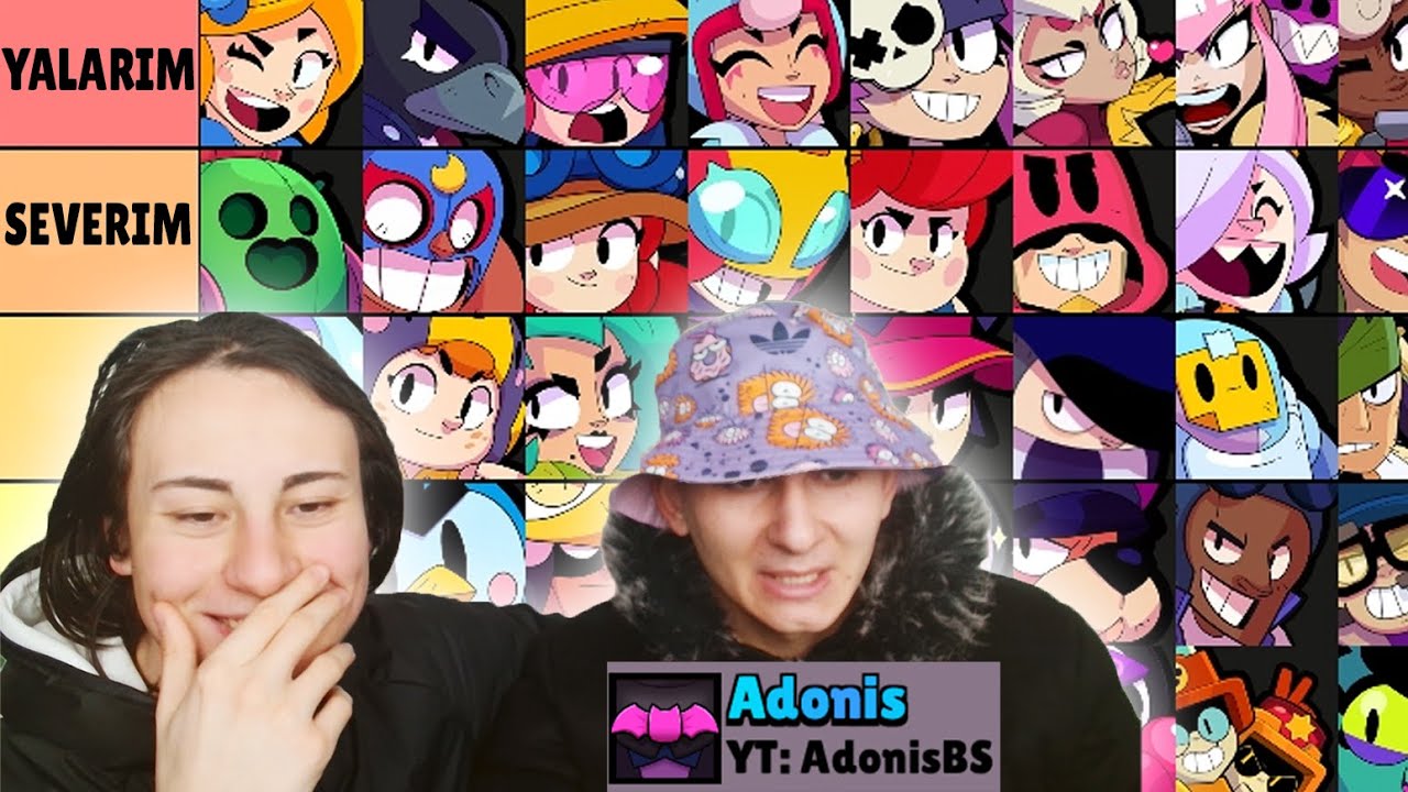 ADONİS ile KARAKTERLERİ SIRALADIK Brawl Stars #shorts - YouTube