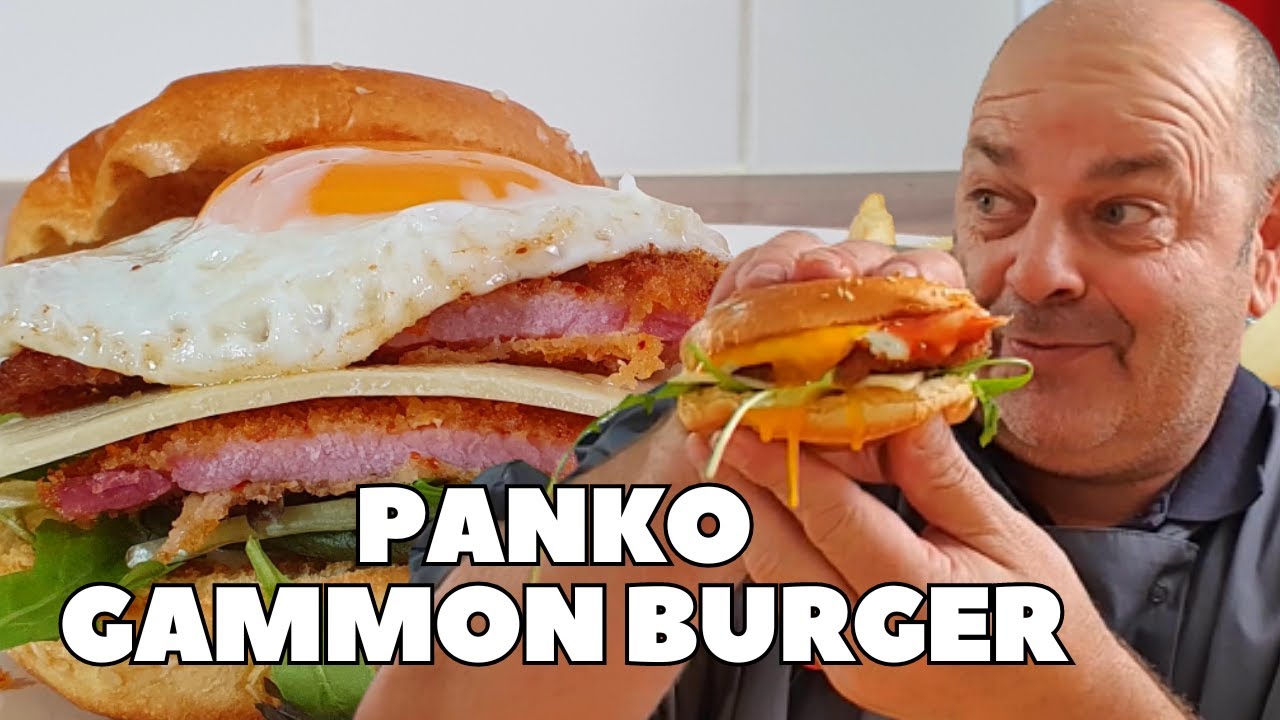 Delicious Chilli & Garlic Panko Gammon Burger. - YouTube