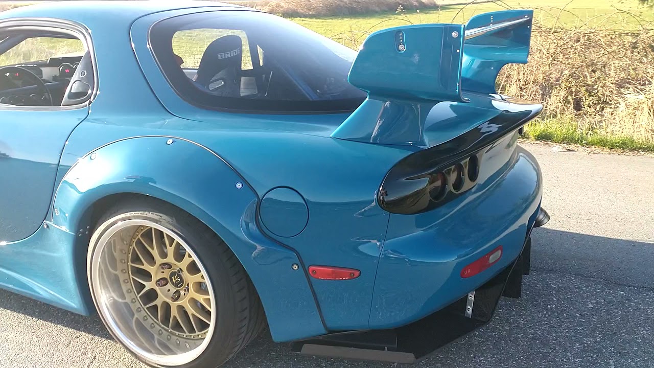 mazda rx7 fd widebody single turbo gilmer drive walk-around - YouTube