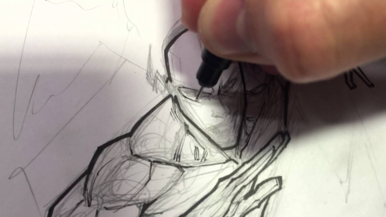Drawing Reverse Flash Part 2 inks - YouTube