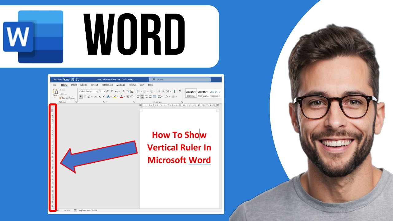 How To Show Vertical Ruler In Microsoft Word - YouTube