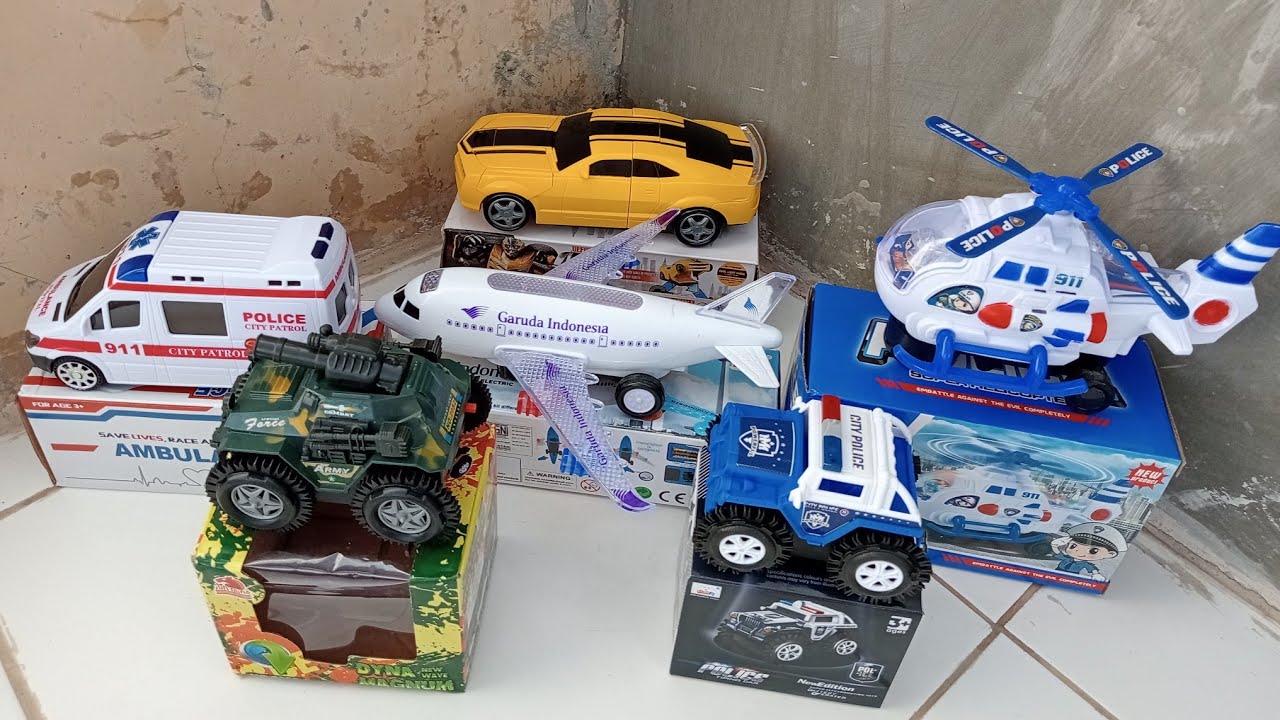 Main Mainan Mobil Monster Polisi Tank Militer Ambulance Pesawat Mobil ...
