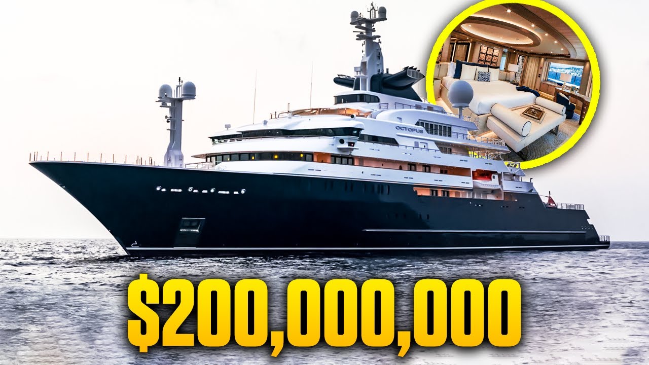 The $200 Million Super Yacht Octopus | Most Expensive Yacht In The ...