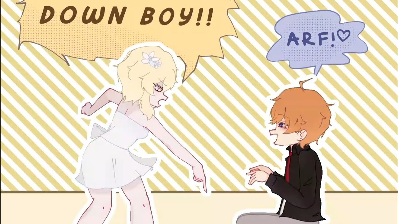 " DOWN BOY! " " ARF! " meme [ft. Lumine & Childe💛💙] - YouTube