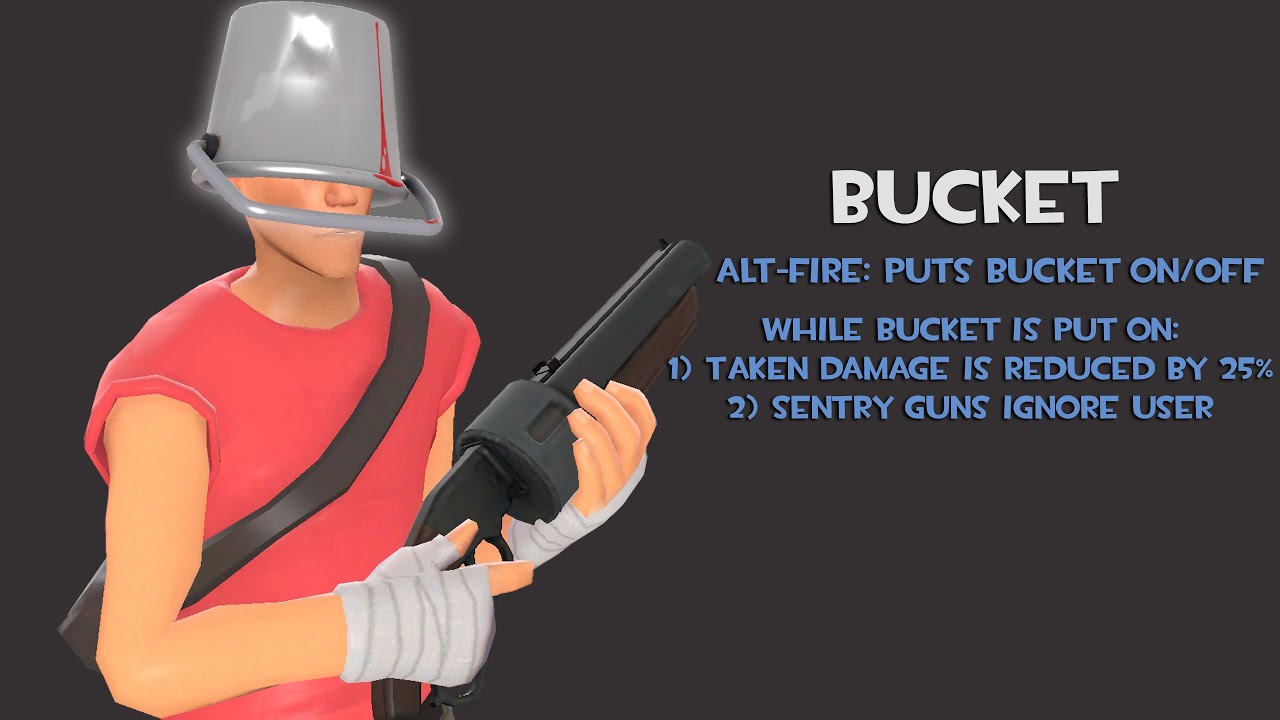 Bucket but Enemy Sentries ignore you when you put it on your head - YouTube