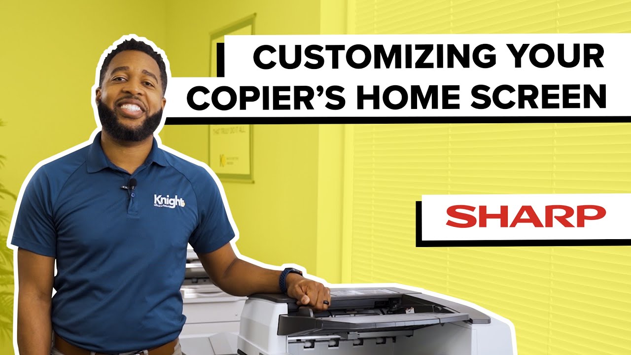Customizing the Home Screen on a Sharp MFP - YouTube