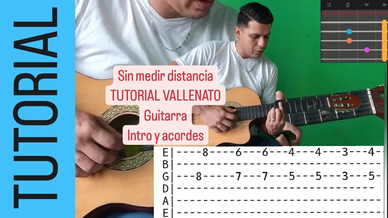 APRENDE como tocar *SIN MEDIR DISTANCIA* de DIOMEDES DIAZ en *GUITARRA ...