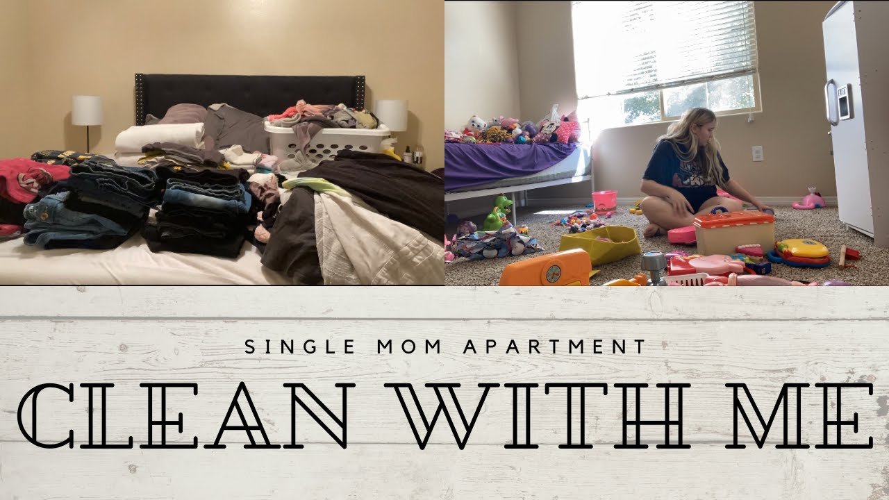 Single Mom Clean With Me | Entire Apartment & Laundry - YouTube
