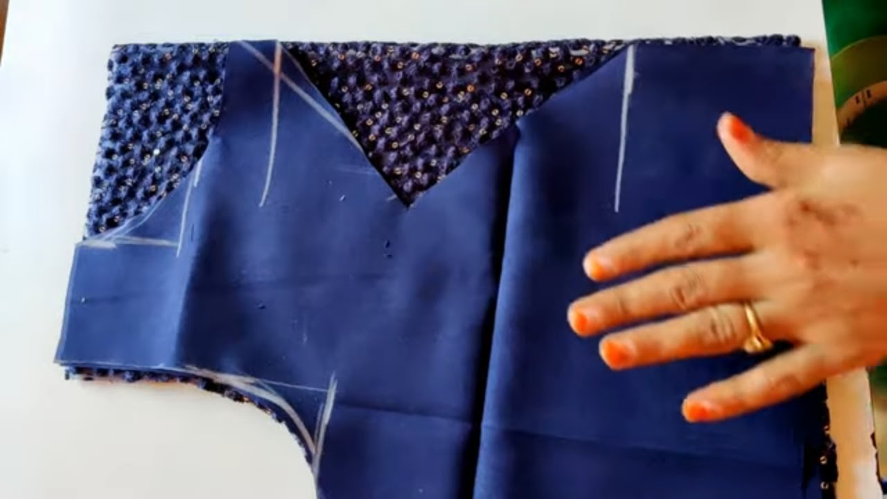 Design Box Neck Blouse Back Neck Cutting and Stitching - YouTube