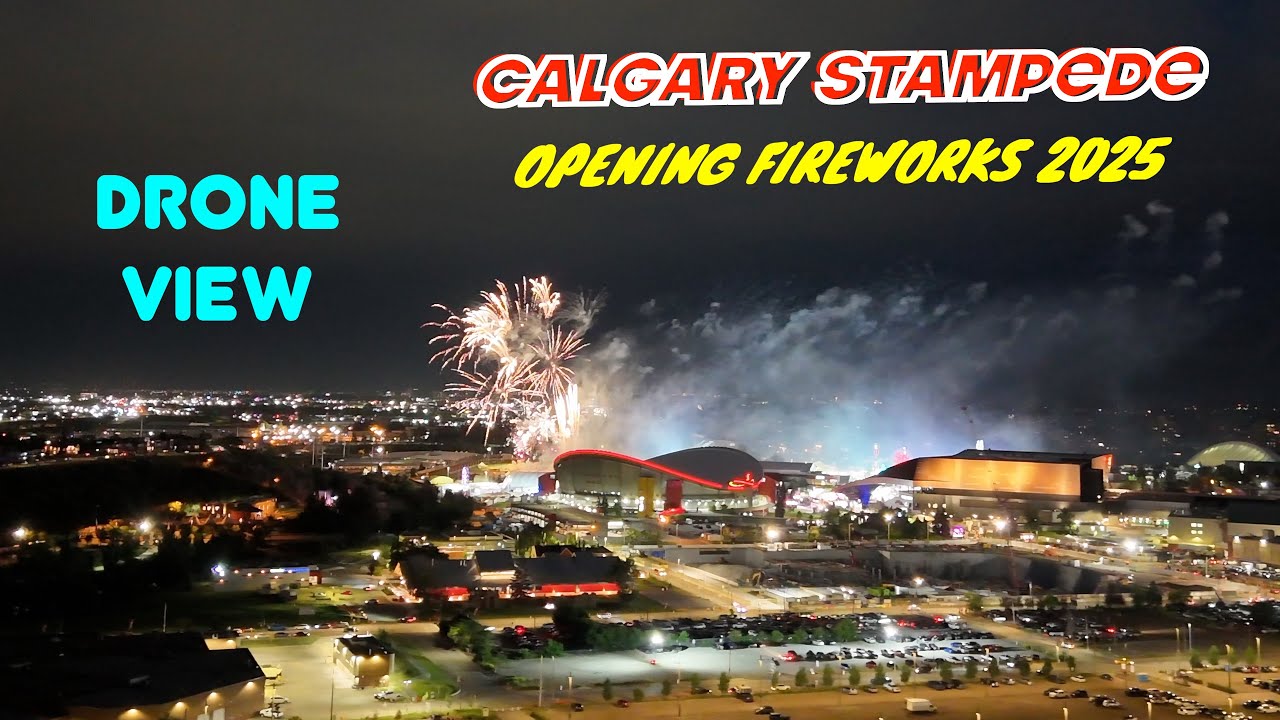 Calgary Stampede Epic Fireworks Show Caught on Drone! - YouTube