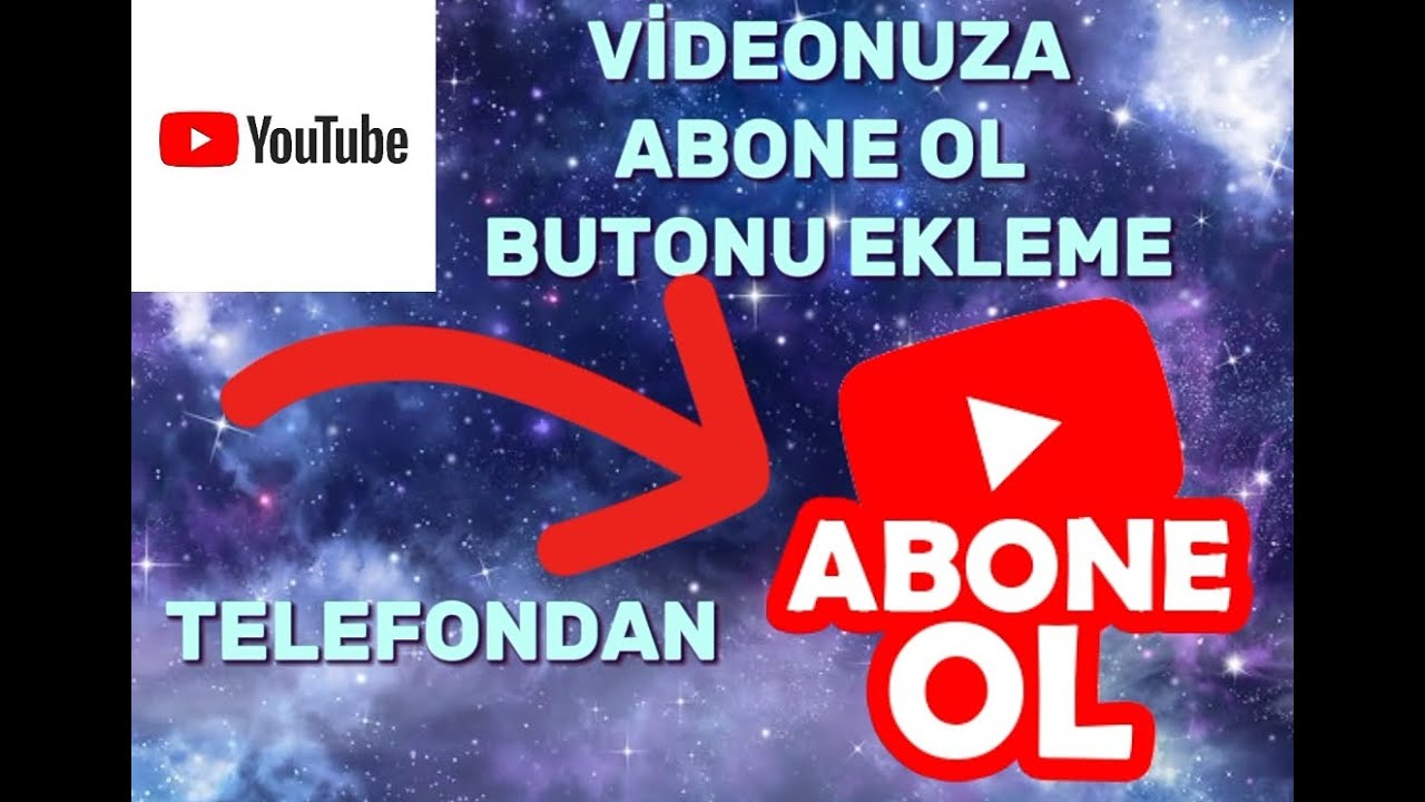 TELEFONDAN ABONE OL BUTONU EKLEME - YouTube
