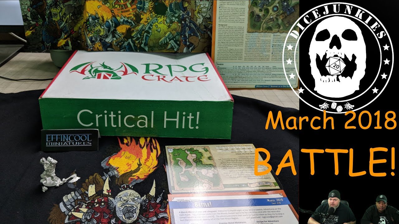 RPG Crate Unboxing - March 2018 - Battle! - YouTube
