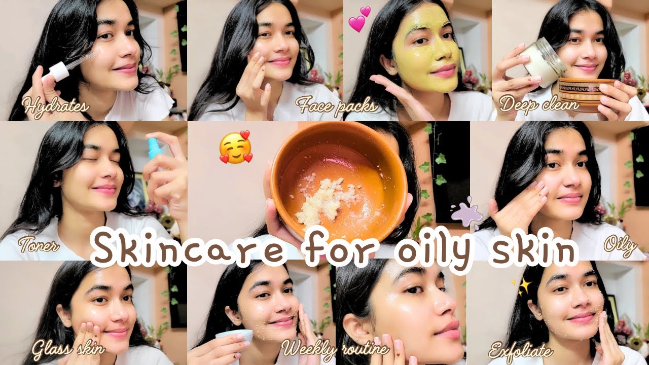 the ULTIMATE Oily Skin Routine 🍯 simple remedies for oily skin | acne ...