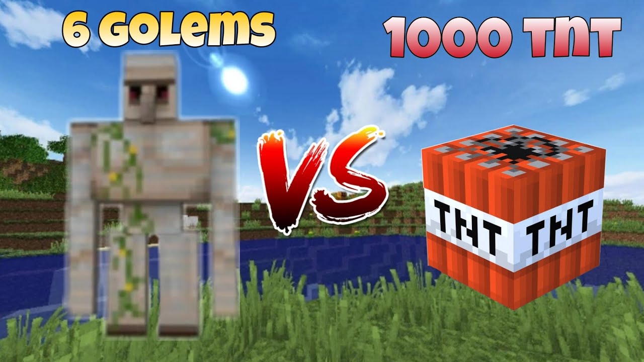 Minecraft 6 Iron Golems Vs 1000 Tnt 😱🤯 - YouTube