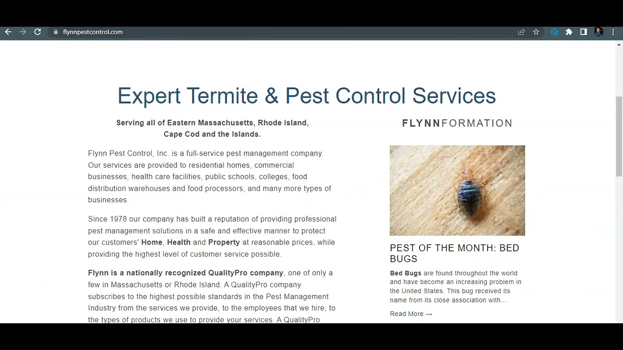 Flynn Pest Control Rehoboth MA - YouTube