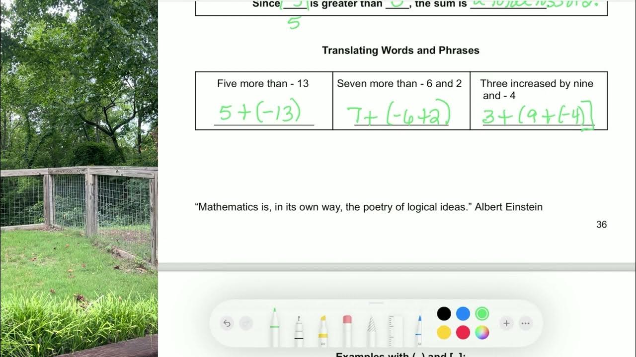 1.4 Terminology for Adding Real Numbers - YouTube