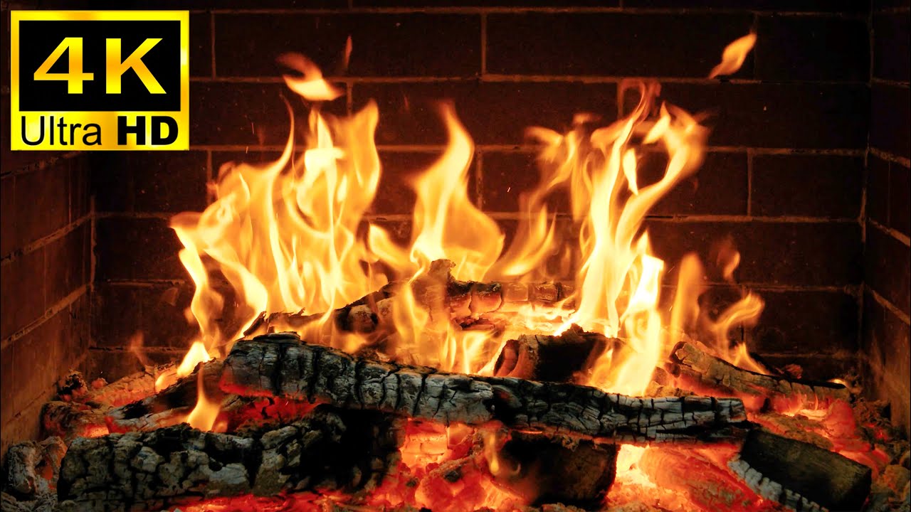 Relax Comfortably with Fireplace Crackling Sounds 🔥🔥 4K ULTRA HD ...