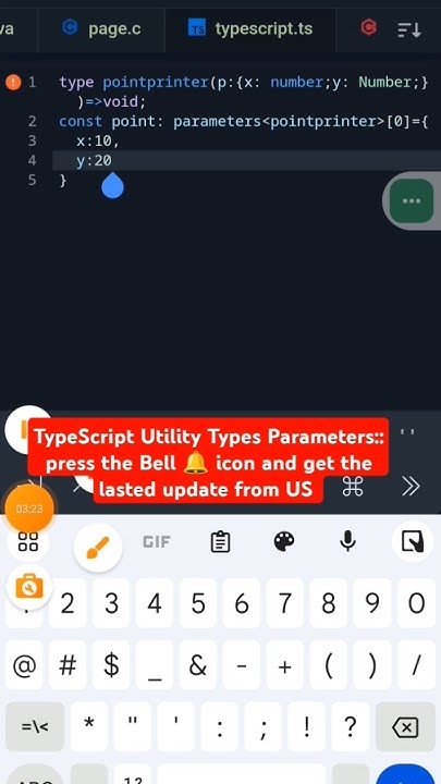 Typescript Utility Types Parametersshorts Typescript Utilitytypesparameter Coding