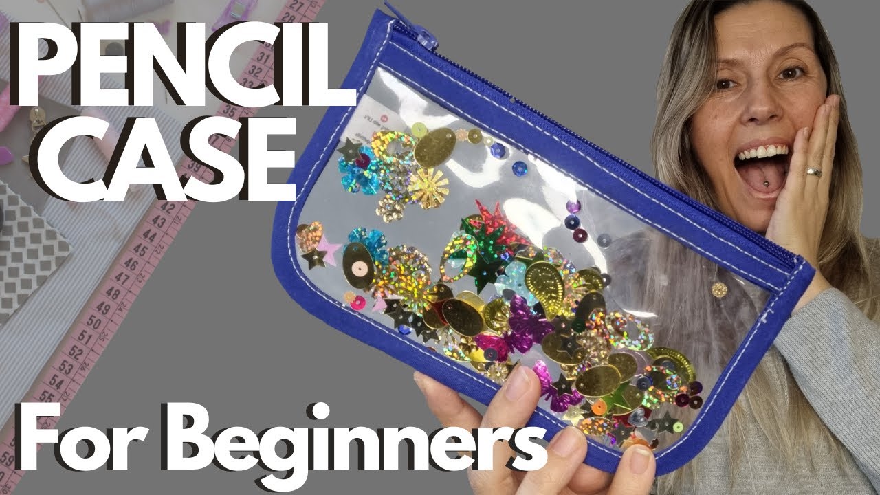 How to make an Easy & quick pencil case [for beginners] clear vinyl ...