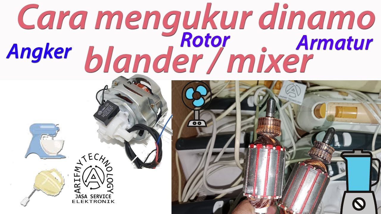 cara mengetauhui / mengukur motor/rotor/angker/armature dinamo mixer ...
