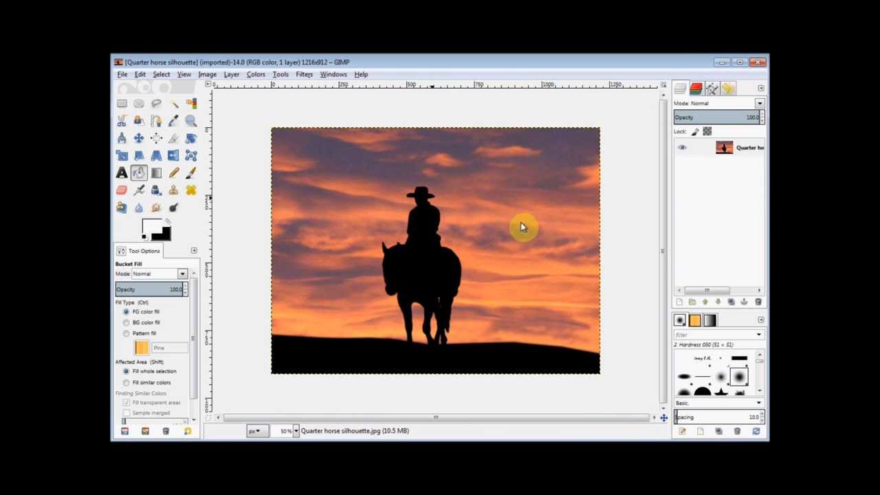 Gimp Beginners Guide Create A Simple Silhouette Youtube