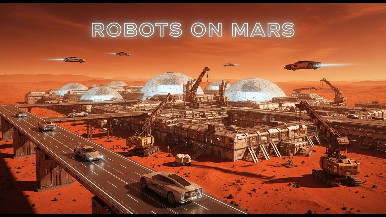 FUTURE CITY Mars 2500 – Robots Build a New World on Mars | sci-Fi AI ...