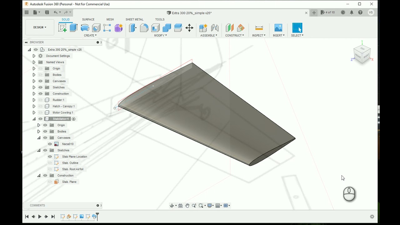 Fusion 360 DIY Design It Yourself RC Airplane Ep 21 Designing flying ...
