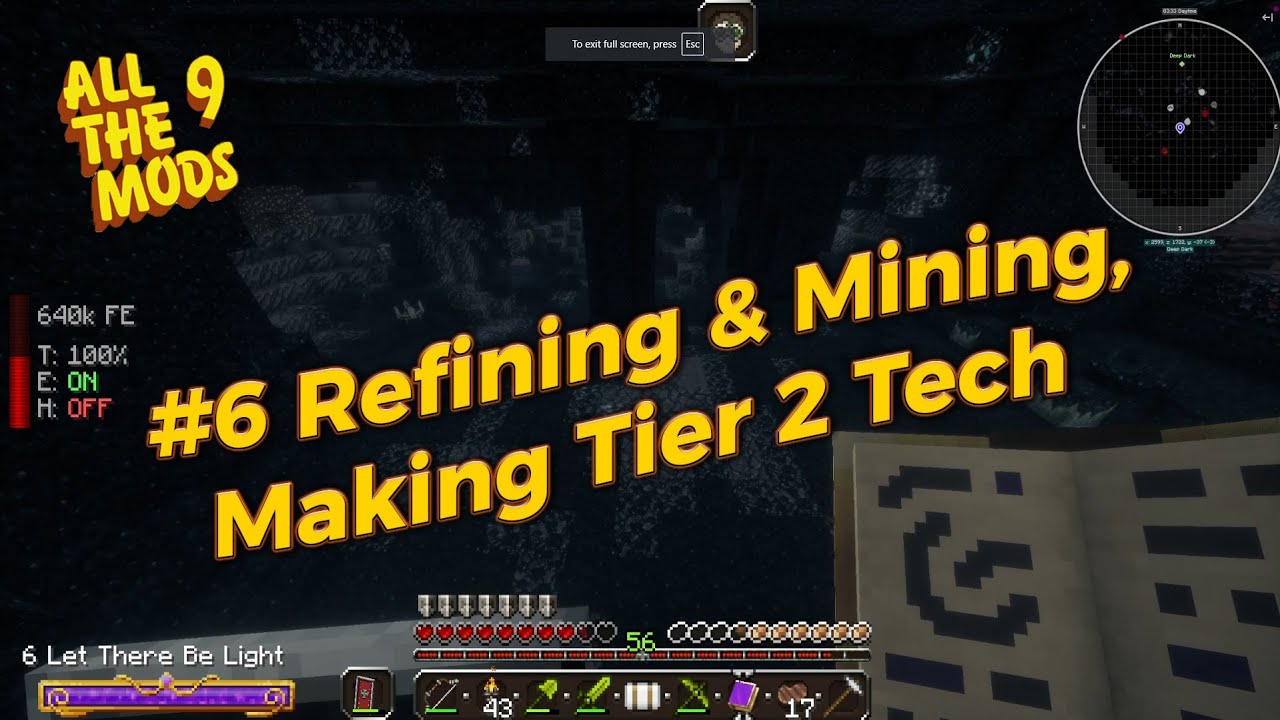 The Minecraft Modpack #6 - Refining & Mining, Making Tier 2 Tech - YouTube