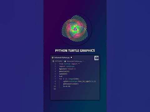 😱 Amazing Python Turtle Graphics | Ashutosh Python #pythonturtlegraphics #shorts - YouTube