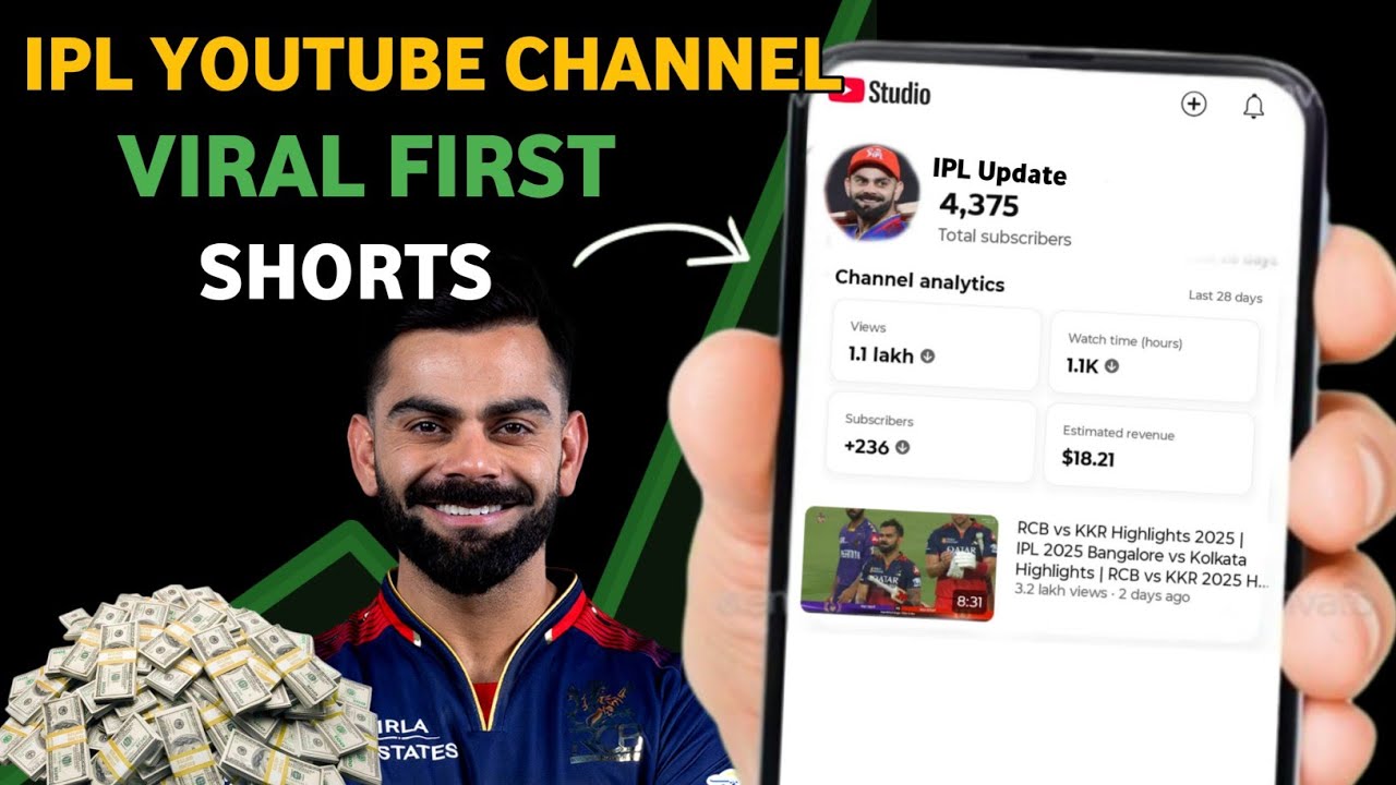 I Upload IPL Shorts On Youtube And Earn Money | How to Create IPL ...