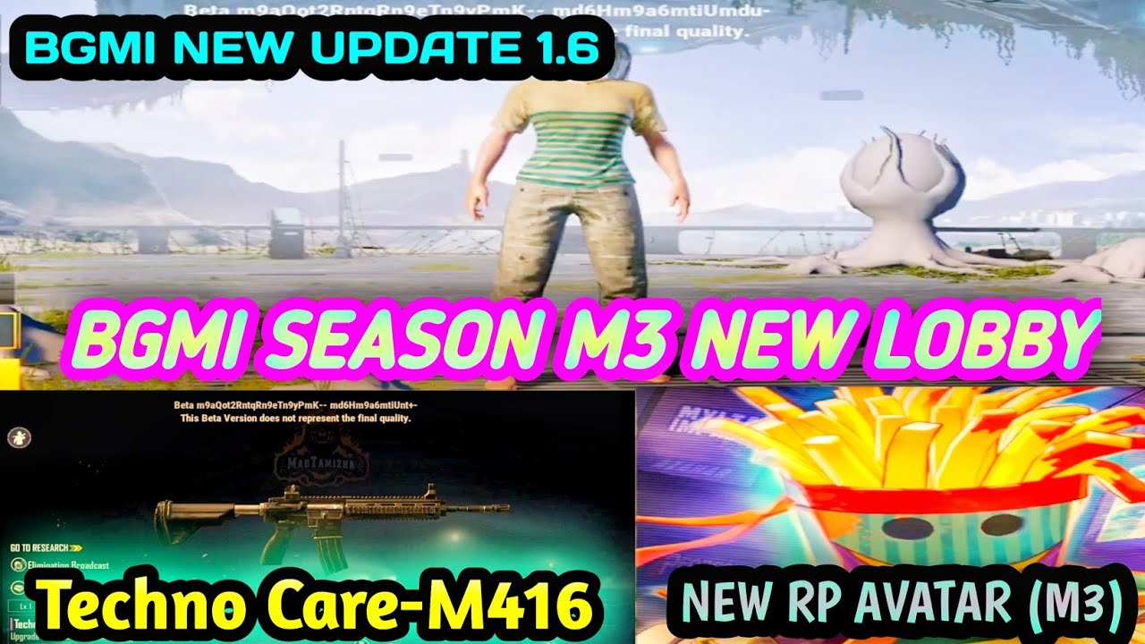 BGMI NEW UPDATE 1.6 LOBBY // NEW SEASON M3 UPGRADE GUN SKINS (M416,M762 ...