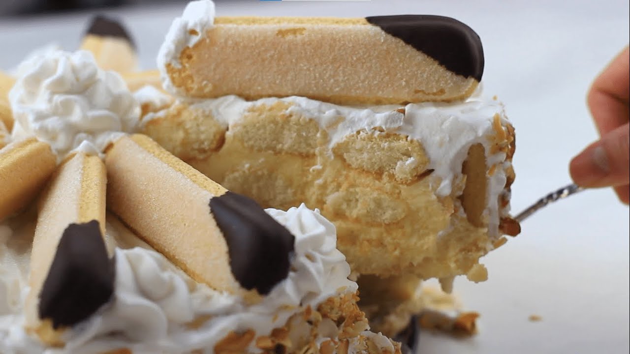 EASY Delicious Cake Recipe (No Baking Needed) - Malakoff Cake - YouTube