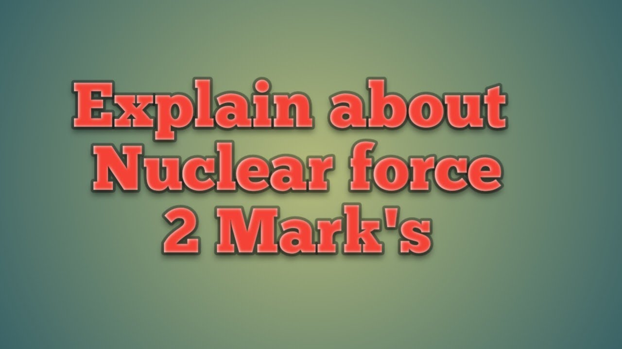 Nuclear force - YouTube
