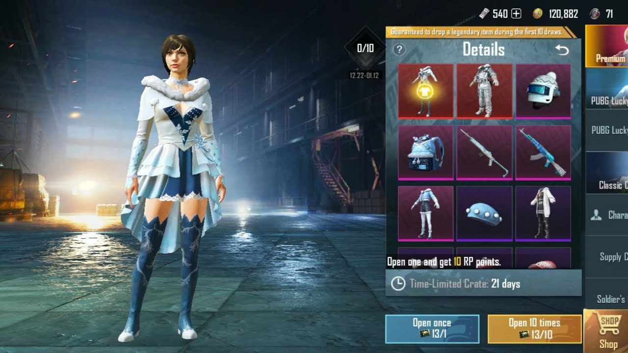 PUBG MOBILE | snowflakes ️ girl set & arctic guardian set premium crate ...
