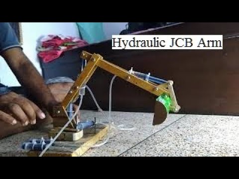 Hydraulic JCB arm - YouTube