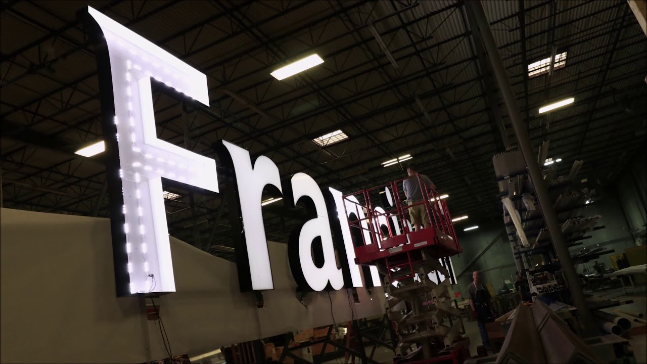 INNERFACE - Large Channel Letter Fabrication - YouTube