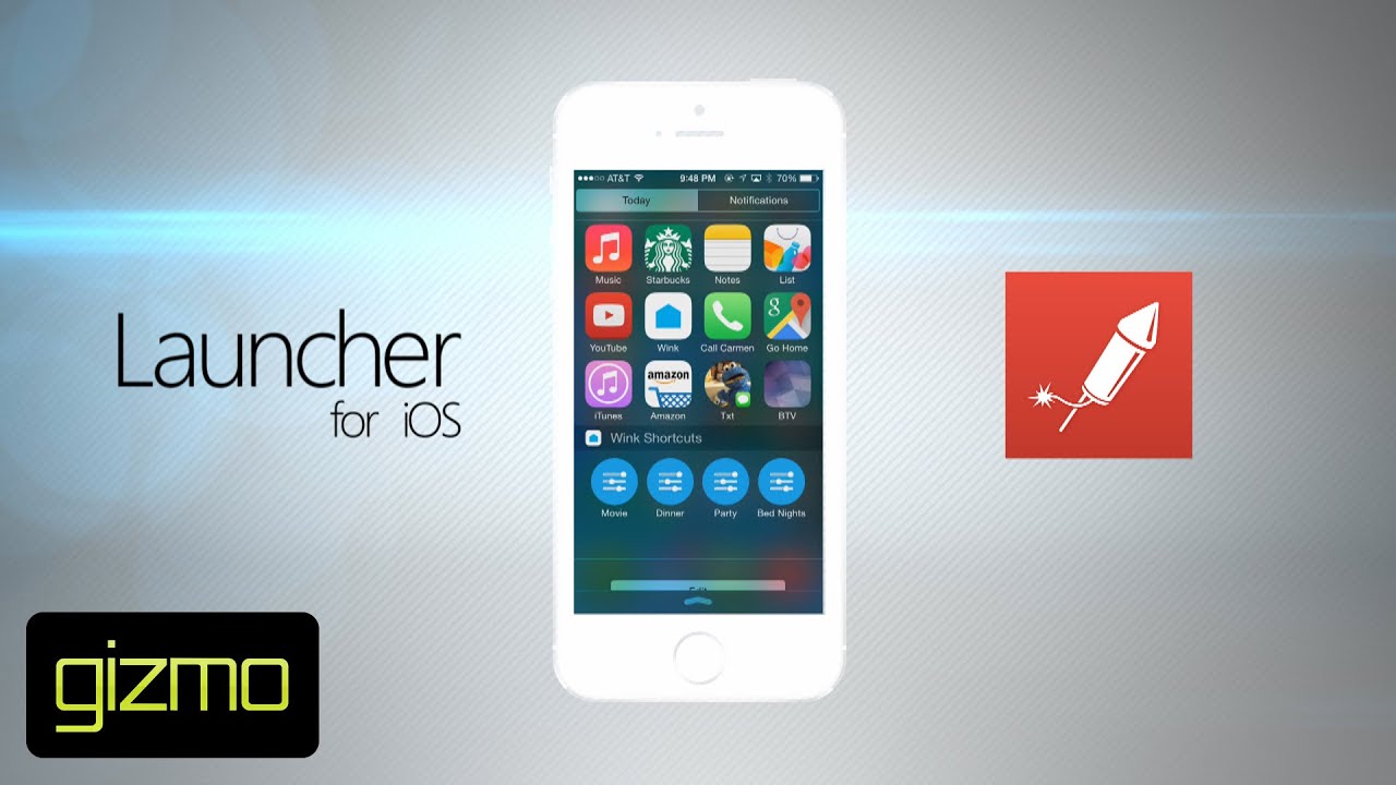 Launcher Widget for iOS - App Review - YouTube