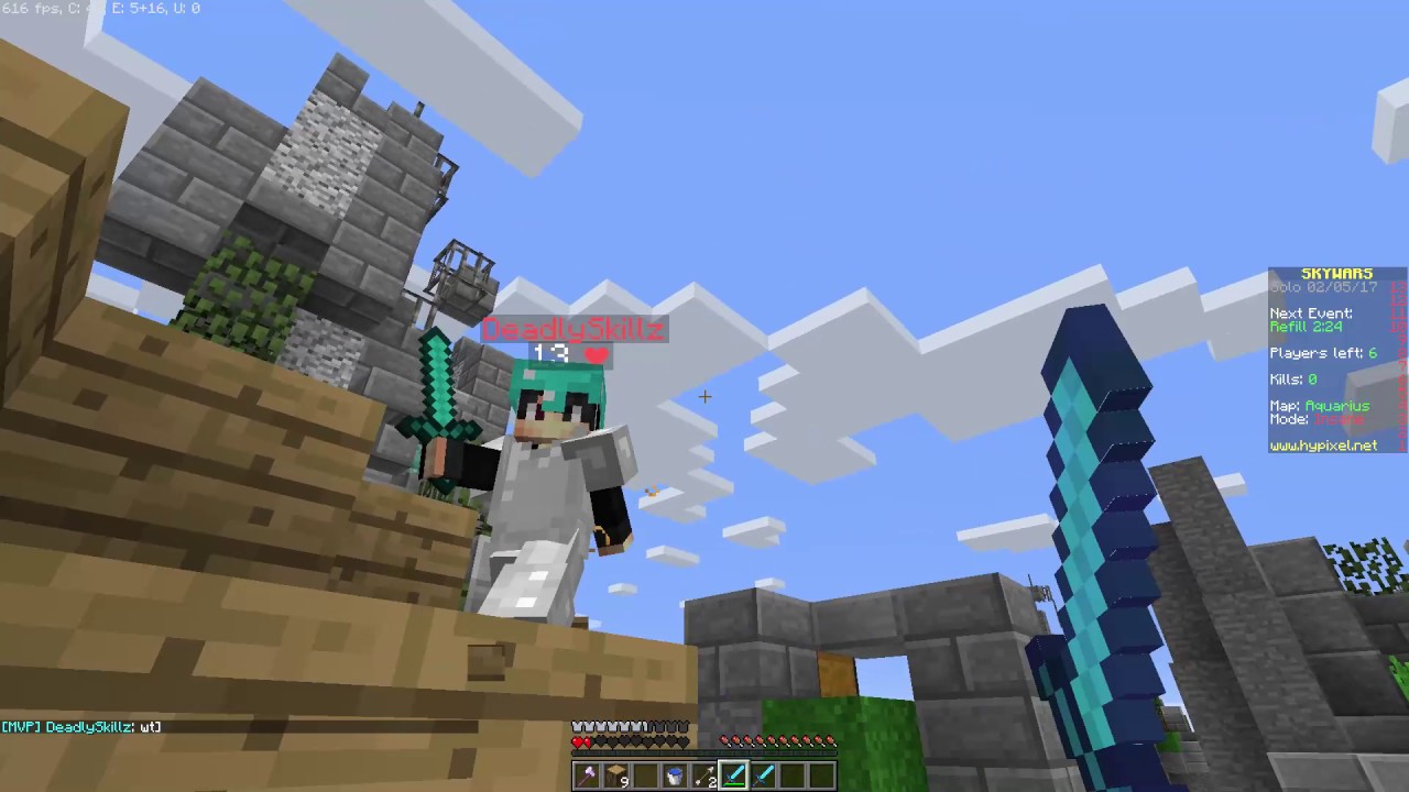 Minecraft (Hypixel) Skywars gameplay #1!! - YouTube