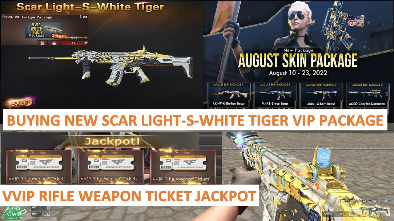 CROSSFIRE PH LATEST BUYING NEW SCAR LIGHT-S-WHITE TIGER VIP PACKAGE ...
