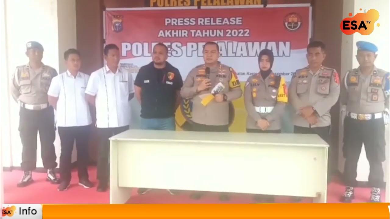 POLRES PELALAWAN GELAR PRESS RELEASE AKHIR TAHUN 2022 - YouTube