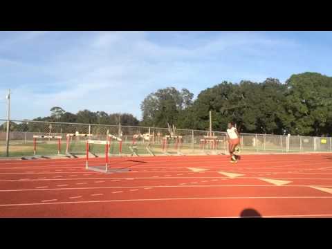 3 step girl hurdle (slow motion)