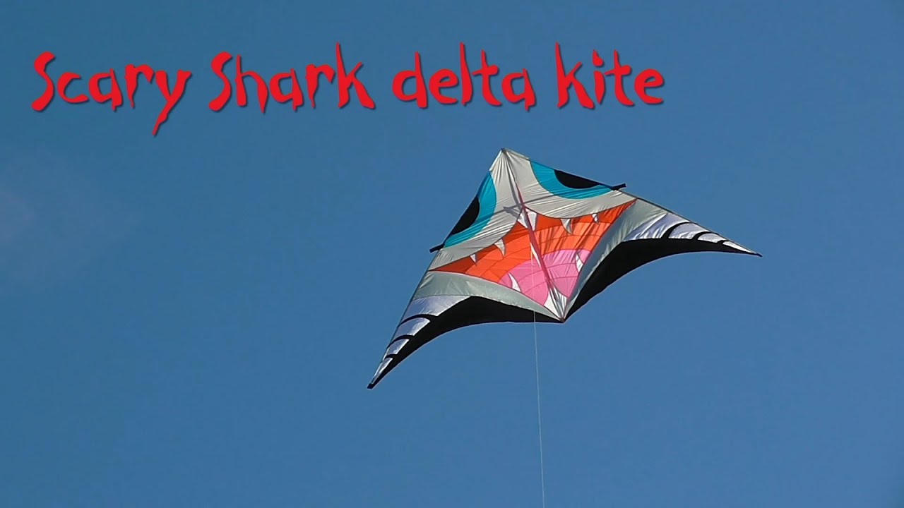 Scary Shark delta kite - YouTube