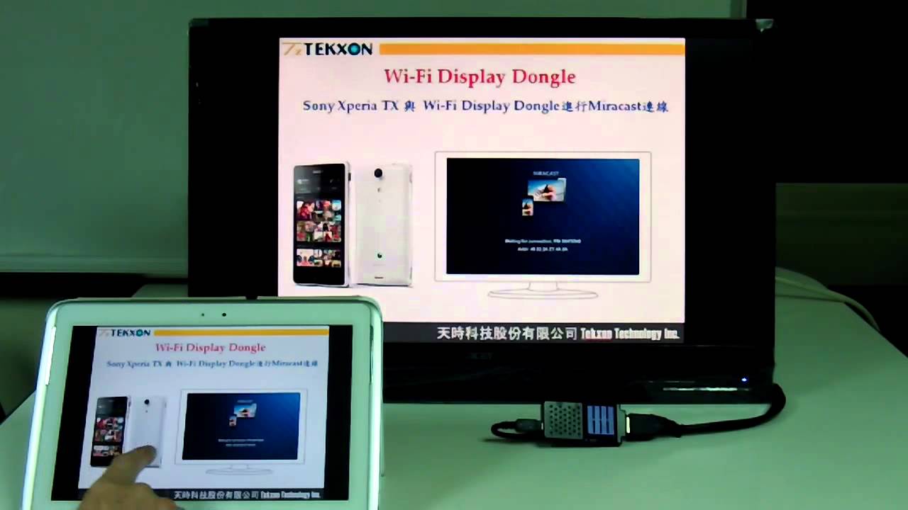 TEKXON Wi-Fi Display Dongle - Miracast (Samsung / Note V.10.1 / All ...