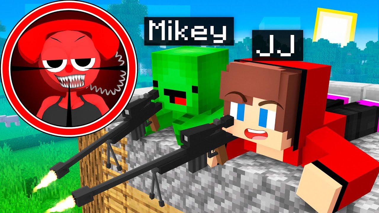 Why Mikey and JJ Hunting on Cherry Sprunki Woman in Minecraft ?! - Maizen - YouTube