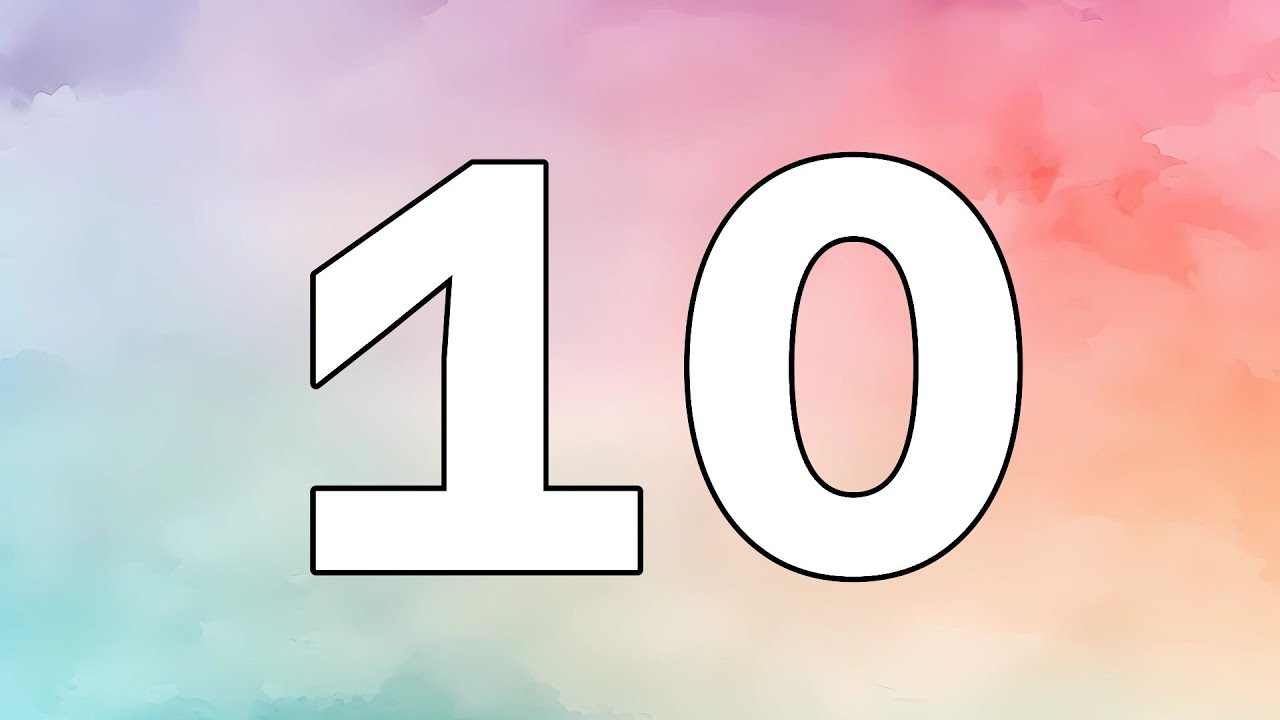 10 seconds Countdown Timer - Pastel Gradient Clouds - YouTube