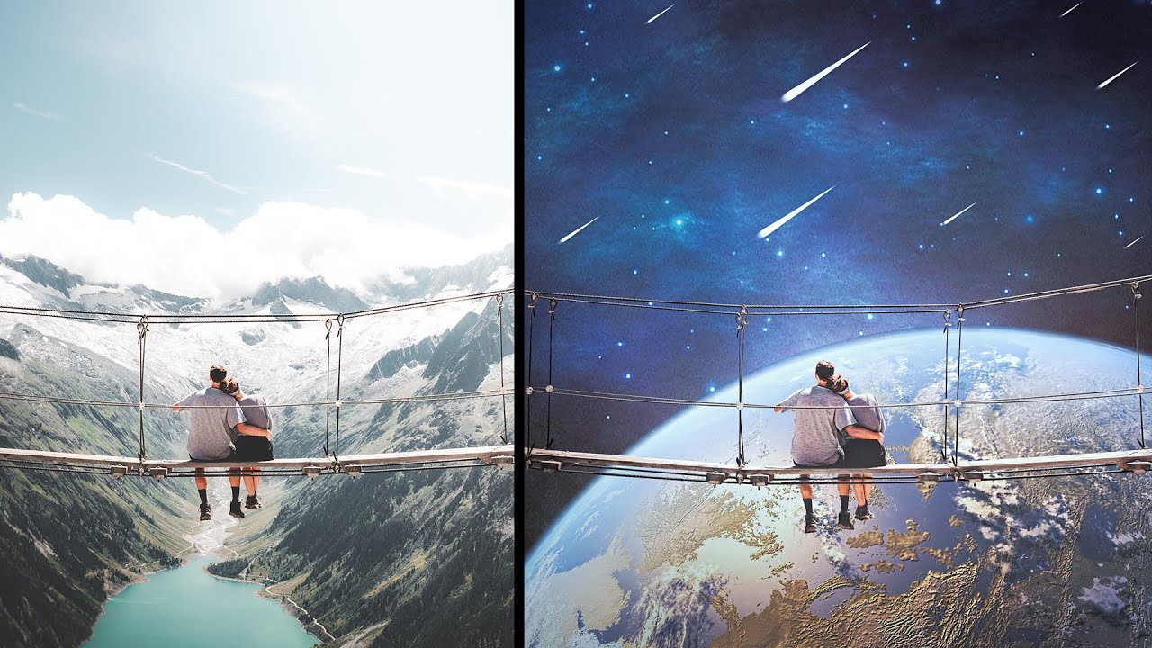 Fantasy Background change & Mixing Color Grading - Photoshop Tutorial ...