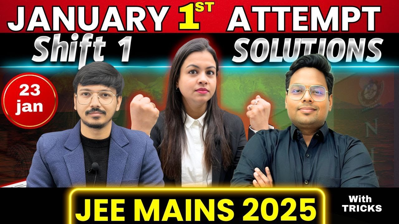 JEE MAINS 2025 LIVE PAPER DISCUSSION AND ANALYSIS | SHIFT 1 - 23 ...
